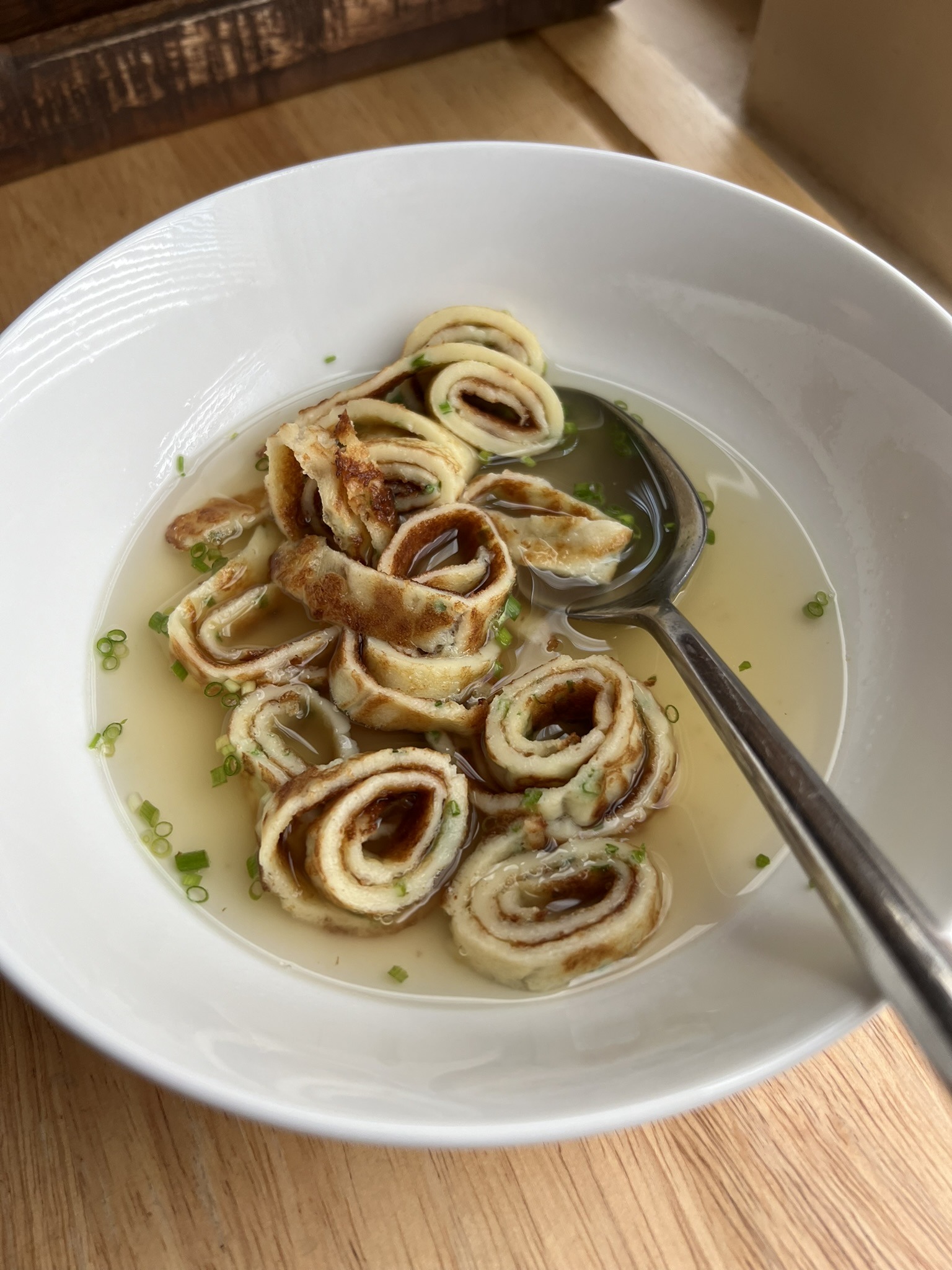 German Pancake Soup - Flädlesuppe - New German Cooking